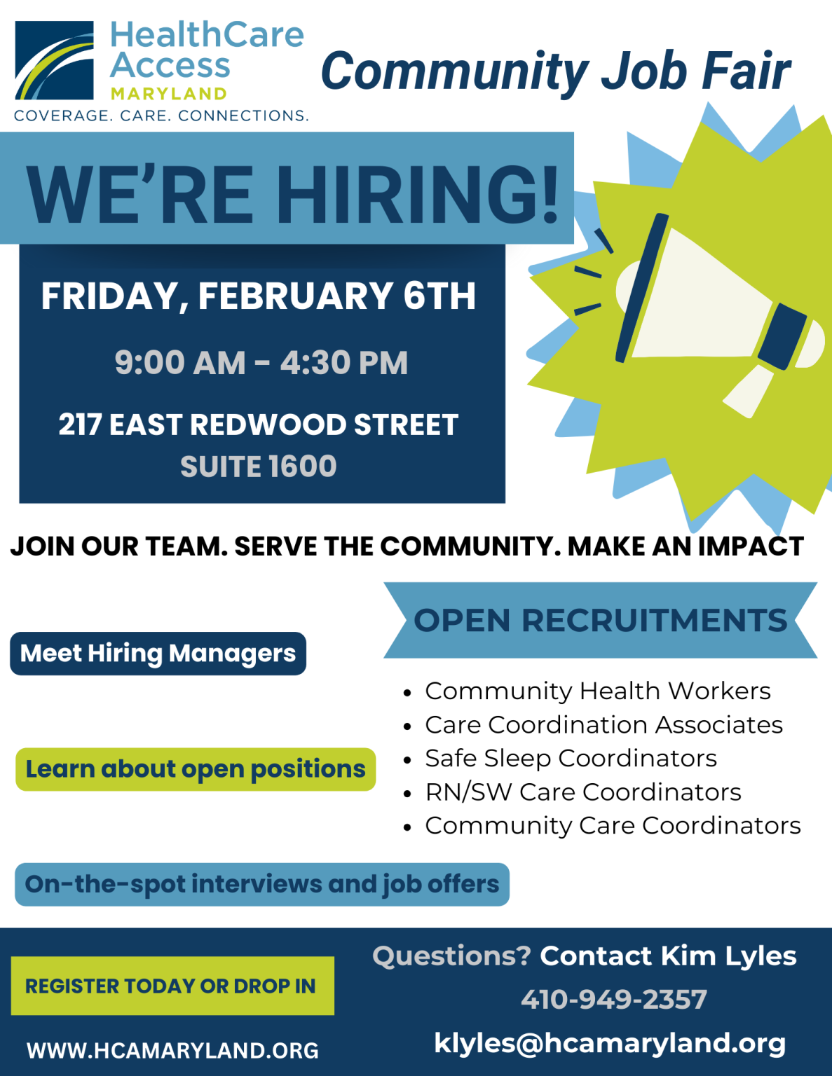 HCAM Community Job Fair – Health Care Access Maryland